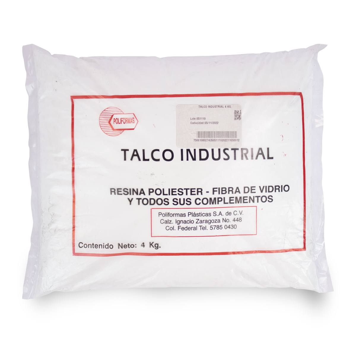 TALCO INDUSTRIA X 1KG | Pinturerías Center